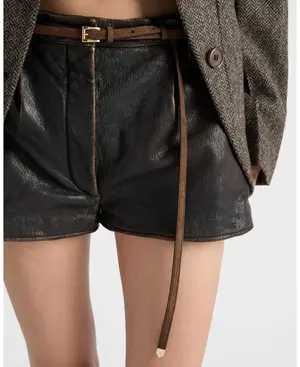 Prada Suede Belt - Brown