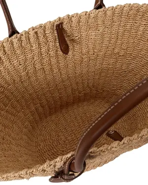 Polo Ralph Lauren Bellport Raffia Basket Tote - Natural