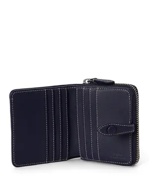Polo Ralph Lauren Polo Bear Leather Compact Wallet - Navy