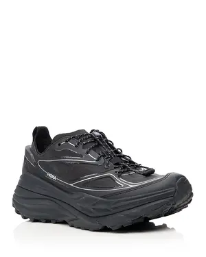 HOKA® Stinson Trail Sneakers - Black/silver