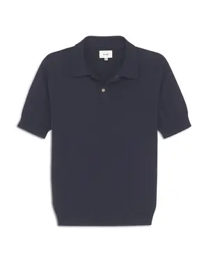 DL1961 Knit Short Sleeve Polo Shirt - Navy