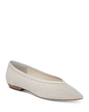 Veronica Beard Bancroft Mesh Flats - Ecru