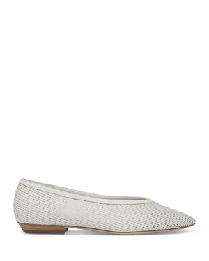 Veronica Beard Bancroft Mesh Flats - Ecru