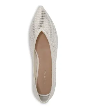 Veronica Beard Bancroft Mesh Flats - Ecru