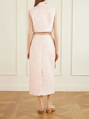 Simone Rocha Quilted Offset Fragment Collar Top