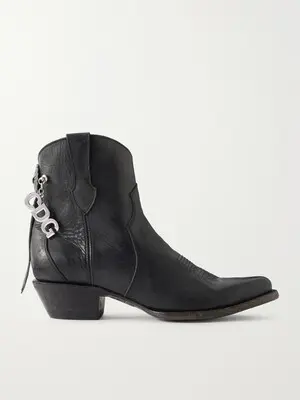 Comme Des Garçons X Mexicana Embellished Leather Ankle Boots