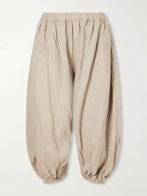 Comme Des Garçons Linen Wide-leg Pants - Neutrals