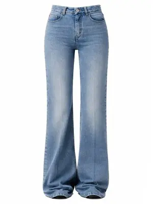 AMI Paris Cotton Flared Jeans - Blue