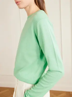Auralee Cashmere And Silk-blend Crewneck Sweater