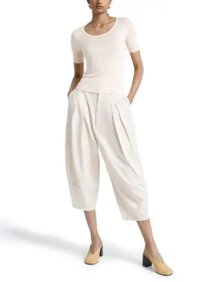 LEMAIRE Trompe L'oeil Viscose And Silk Top - Beige