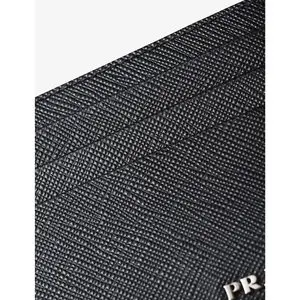 Prada Logo-plaque Saffiano Leather Card Holder
