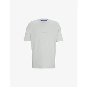 Hugo Logo-print Relaxed-fit Cotton T-shirt - Open Grey
