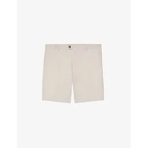 REISS Stretch-cotton Chino Shorts - Chalk