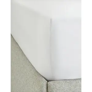 THE WHITE COMPANY Row Cord Cotton Fitted Sheet - White
