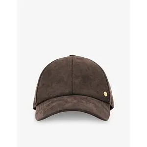 REISS Logo Embroidered Baseball Cap Chocolate