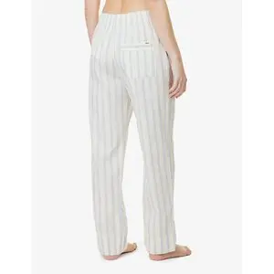 TEKLA Straight-leg Organic-cotton Poplin Pyjama Trousers