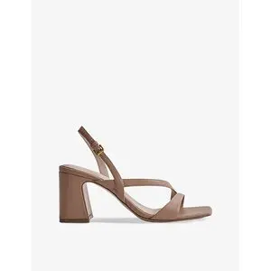 REISS Alice Leather Block-heel Sandals