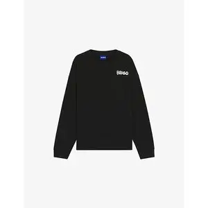 Hugo Relaxed-fit Cotton-jersey Sweatshirt - Black