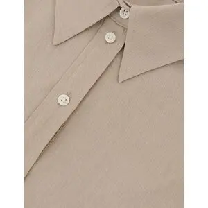 REISS Caylan Cropped Cotton And Wool-blend Shirt