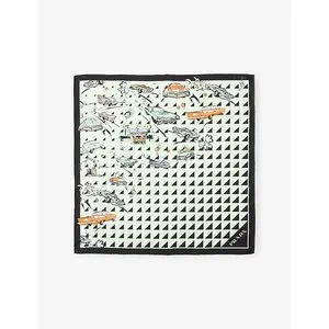Prada Printed Silk Twill Scarf