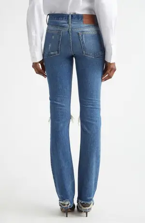 Brandon Maxwell The Riggs Ripped Cigarette Jeans