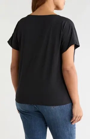 Lyssé Ensley Cowl Neck Top - Black