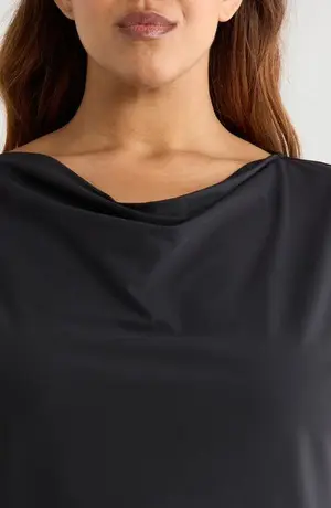 Lyssé Ensley Cowl Neck Top - Black
