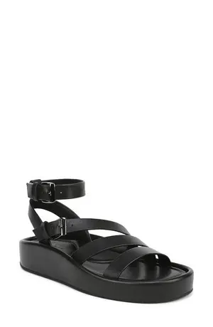 Naturalizer Platform Ankle Strap Sandals - Black
