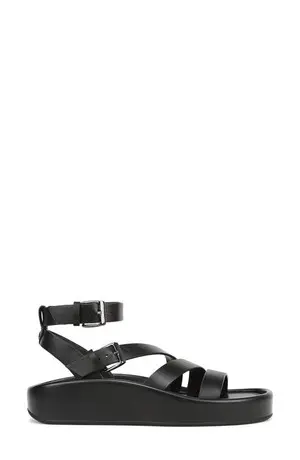Naturalizer Platform Ankle Strap Sandals - Black
