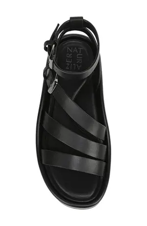 Naturalizer Platform Ankle Strap Sandals - Black