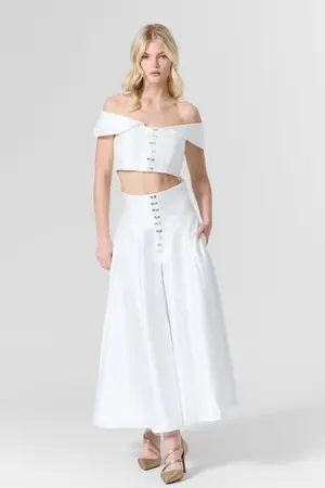LE FAFO Off-shoulder Top & Skirt Set