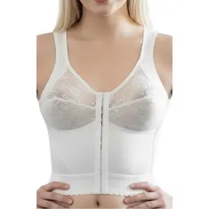 CORTLAND INTIMATES A DIVISION OF RAGO Front Closure Back Support Long Line Bra - White