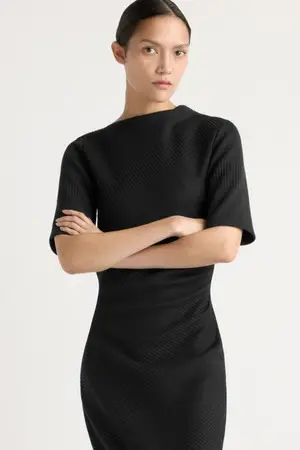 Modern Citizen Evie Ribbed Knit Jersey Dress