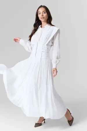 LE FAFO Silk Cotton Long Dress
