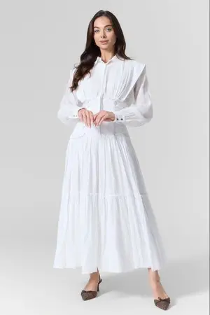 LE FAFO Silk Cotton Long Dress