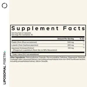 CODEAGE Liposomal Fisetin 500mg, Resveratrol, Luteolin