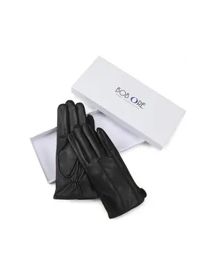 BOB ORÉ BLUE COLLECTION Elise Leather Gloves - Black