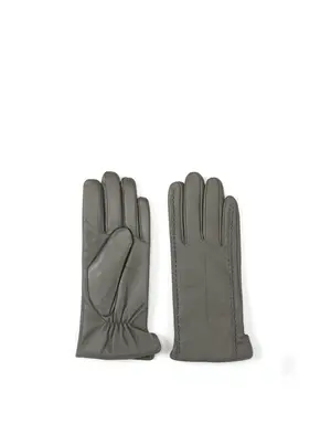 BOB ORÉ BLUE COLLECTION Elise Leather Gloves - Gray