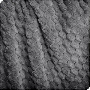BARE HOME Waffle Microplush Fleece Blanket - Grey