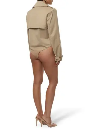 JLUXLABEL Horizons Double Breasted Trench Bodysuit