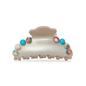 Lele Sadoughi Medium Stone Claw Clip - Terrazo Multi