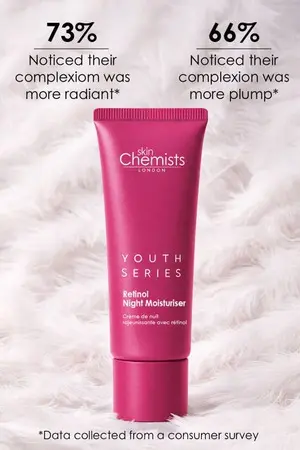 SKIN CHEMISTS Retinol Bakuchiol Anti-ageing Night Moisturiser 50ml For Fine Lines, Wrinkles
