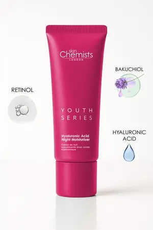 SKIN CHEMISTS Retinol Bakuchiol Anti-ageing Night Moisturiser 50ml For Fine Lines, Wrinkles