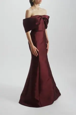 Amsale Off-the-shoulder Bow Gown