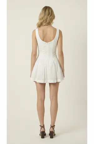 MODENAIRE Sleeveless Eyelet Mini Dress