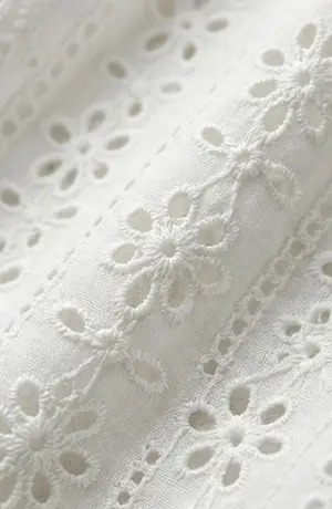 MODENAIRE Sleeveless Eyelet Mini Dress
