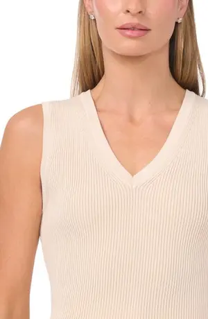 Halogen Rib Knit Sleeveless Sweater
