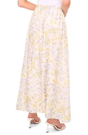 Halogen Drawstring Waist Maxi Skirt - Egret
