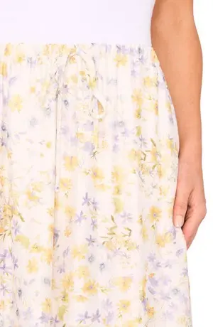 Halogen Drawstring Waist Maxi Skirt - Egret