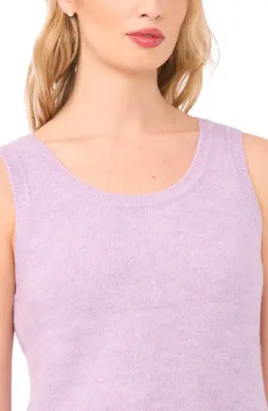 Halogen Sleeveless Scoop Neck Sweater - Soft Lavender